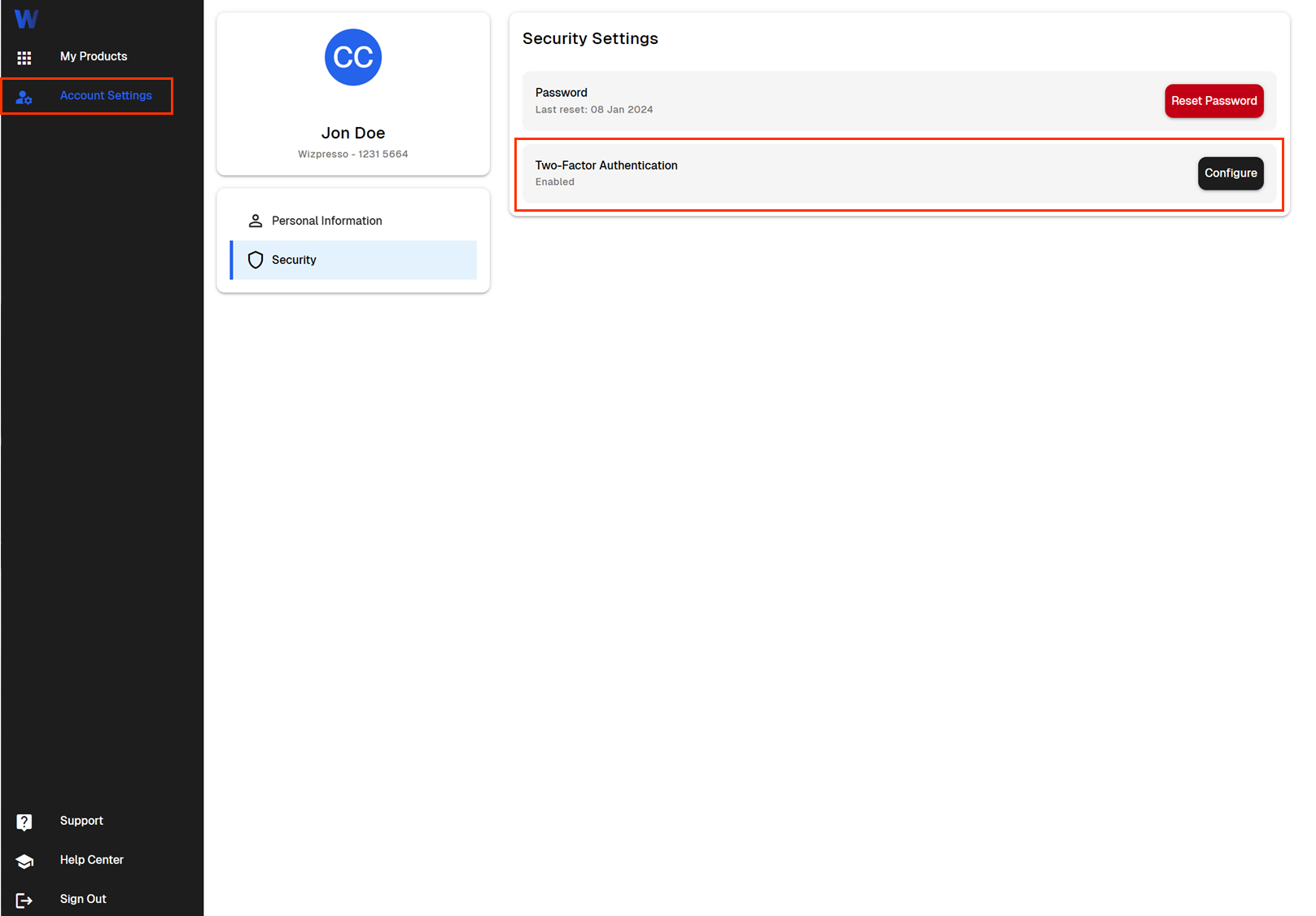 Configuring Two-factor authentication (2FA) – Wizpresso